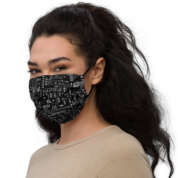 Circuit Print Face Mask - Shenova Fashion